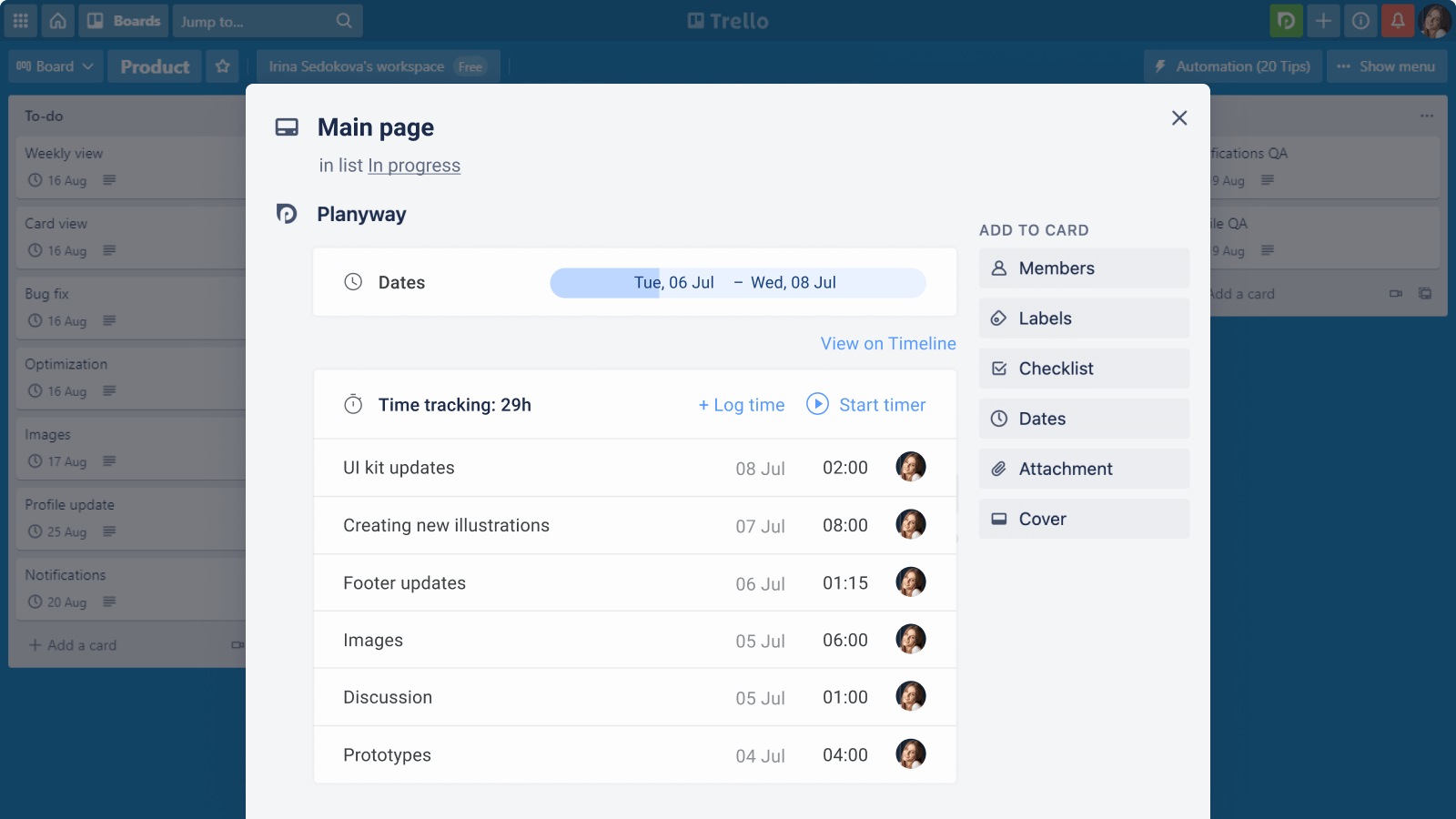 Trello Power-Up | Planyway: Calendar, Timeline, Time Tracking