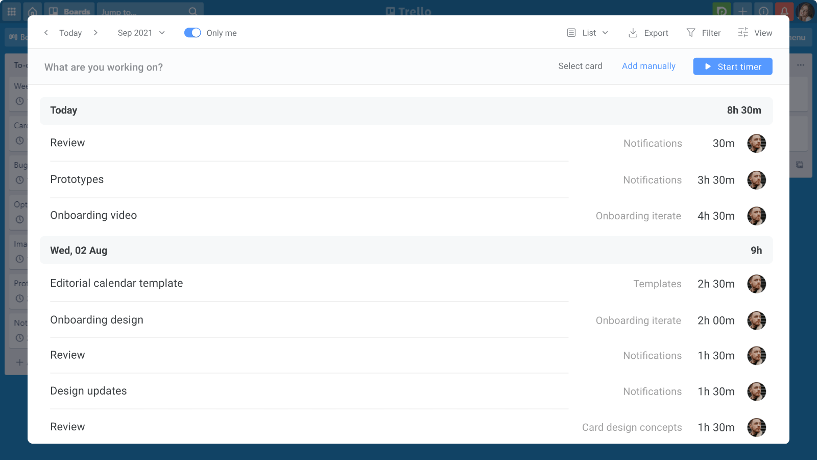Trello Power-Up | Planyway: Calendar, Timeline, Time Tracking